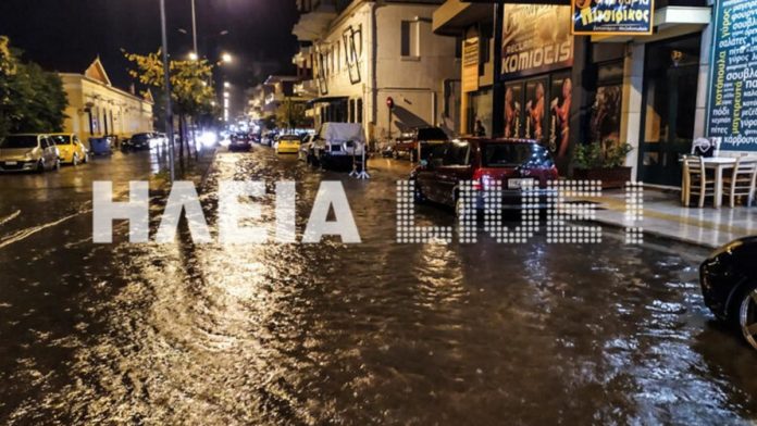 Πύργος: Πλημμυρισμένοι δρόμοι και εγκλωβισμένα οχήματα | Policenews